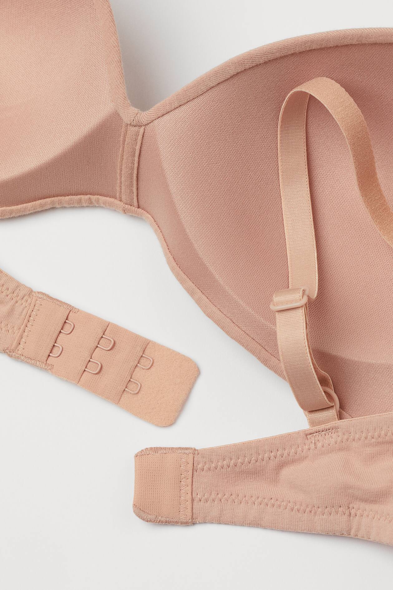 2-pack Padded Cotton Bras - Black/light beige - Ladies | H&M US