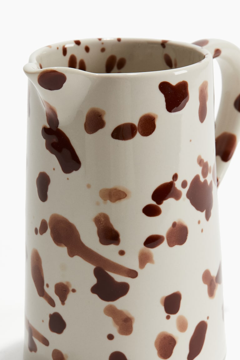 Speckled-glaze stoneware jug - White/Speckled - Home All | H&M GB