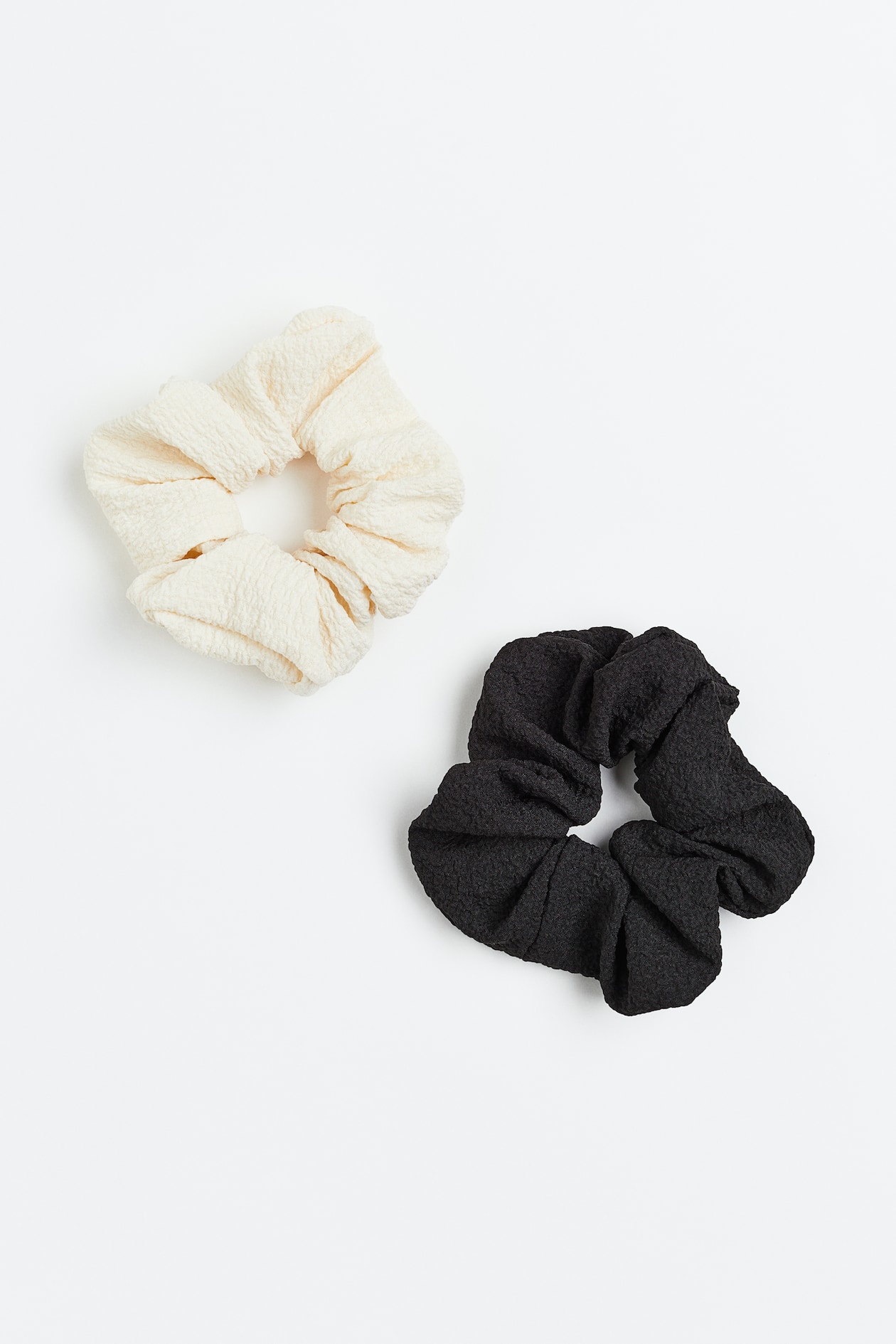 2-pack Scrunchies - Black/Cream - Ladies | H&M AU