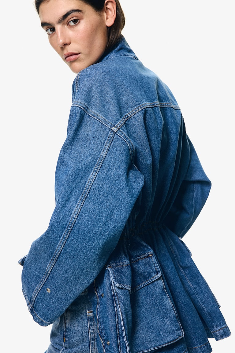 Women's Denim blue Denim Utility Jacket | H&M CA