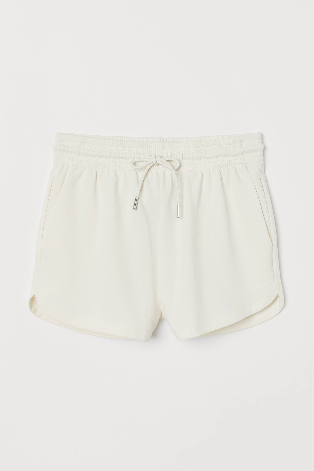 Pantalón corto en sudadera - Cintura estándar - Corto - Crema - MUJER ...