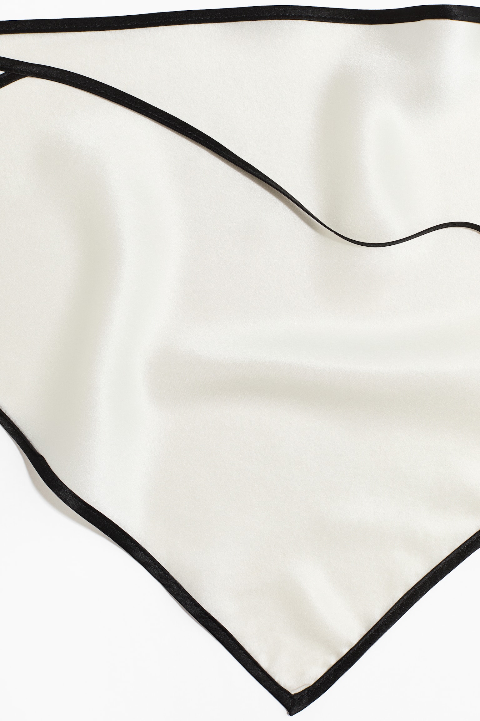 Silk head scarf - Λευκό/μαύρο - Ladies | H&M GR