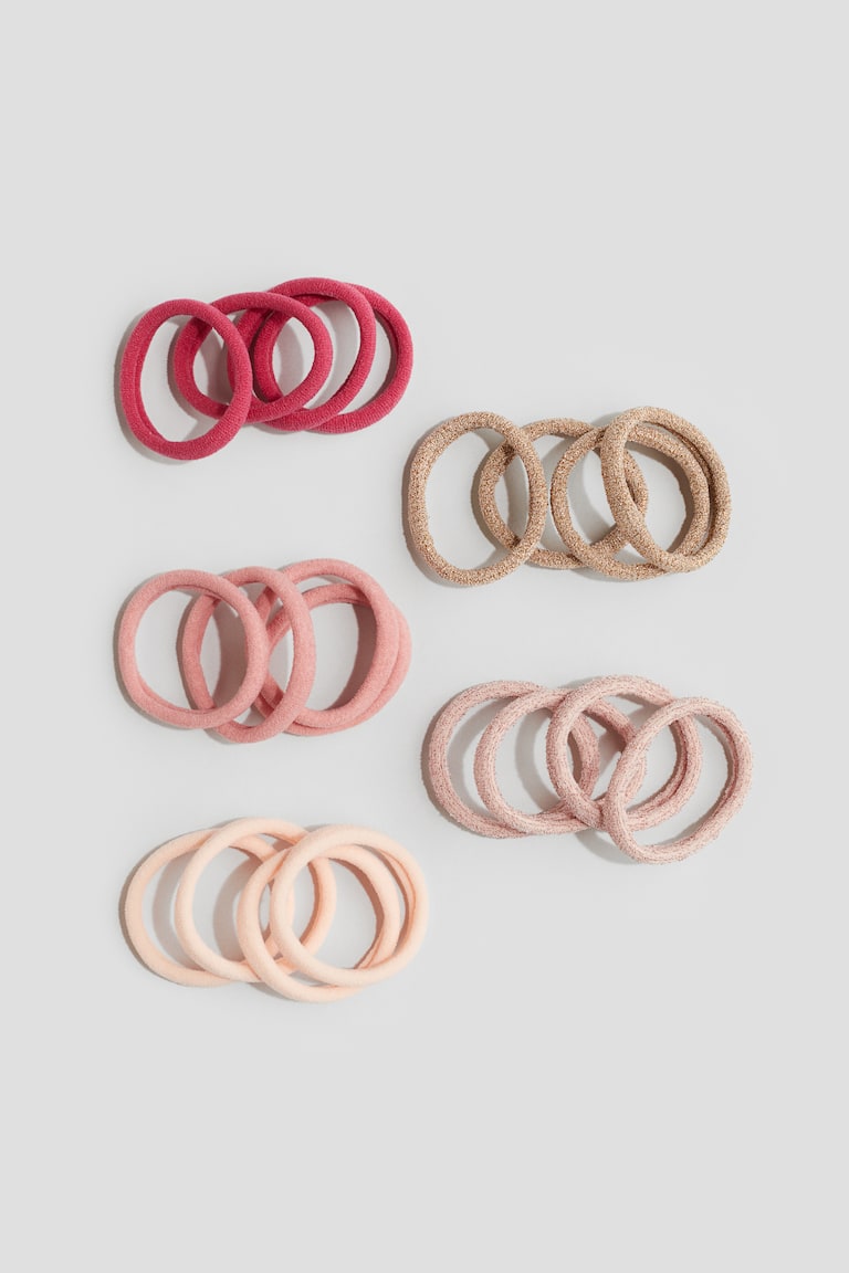 Pink/gold-colored 20-pack Hair Elastics for kids | H&M CA