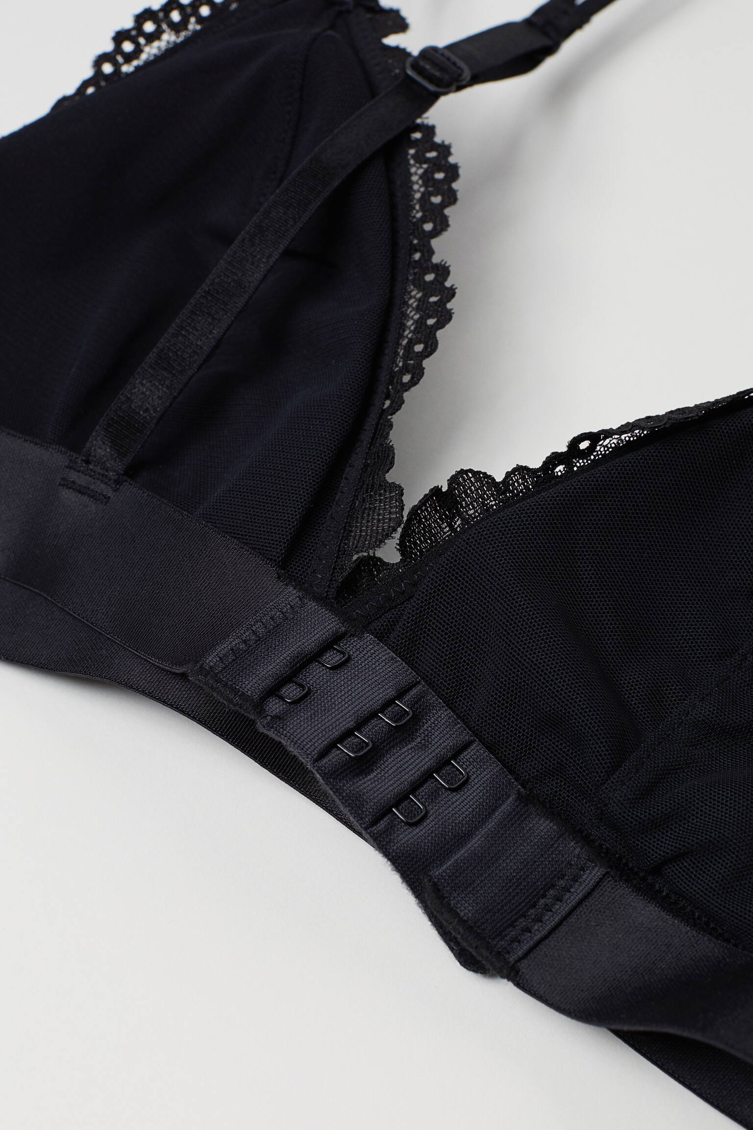 Non-wired lace bra - Black - Ladies | H&M GB