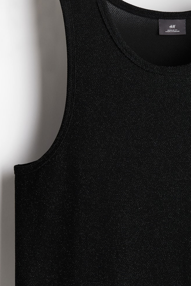 Men’s Black Regular Fit Metallic Tank Top | H&M CA