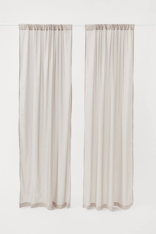 2-pack curtain lengths - Light mole - Home All | H&M GB