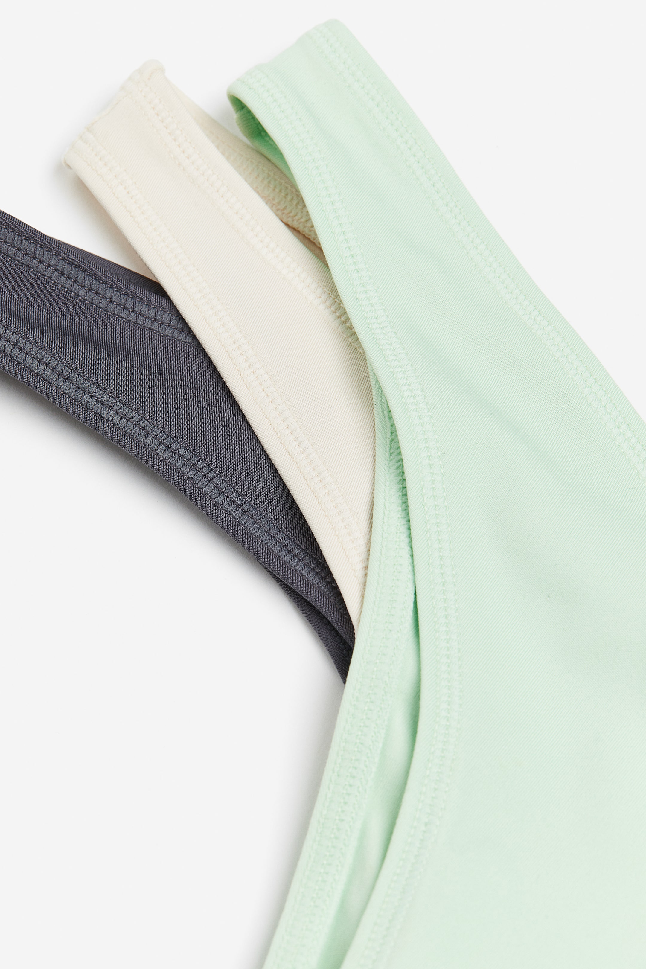 Set van 3 slips van micro - Brazilian - Lichtbeige/mintgroen - DAMES ...