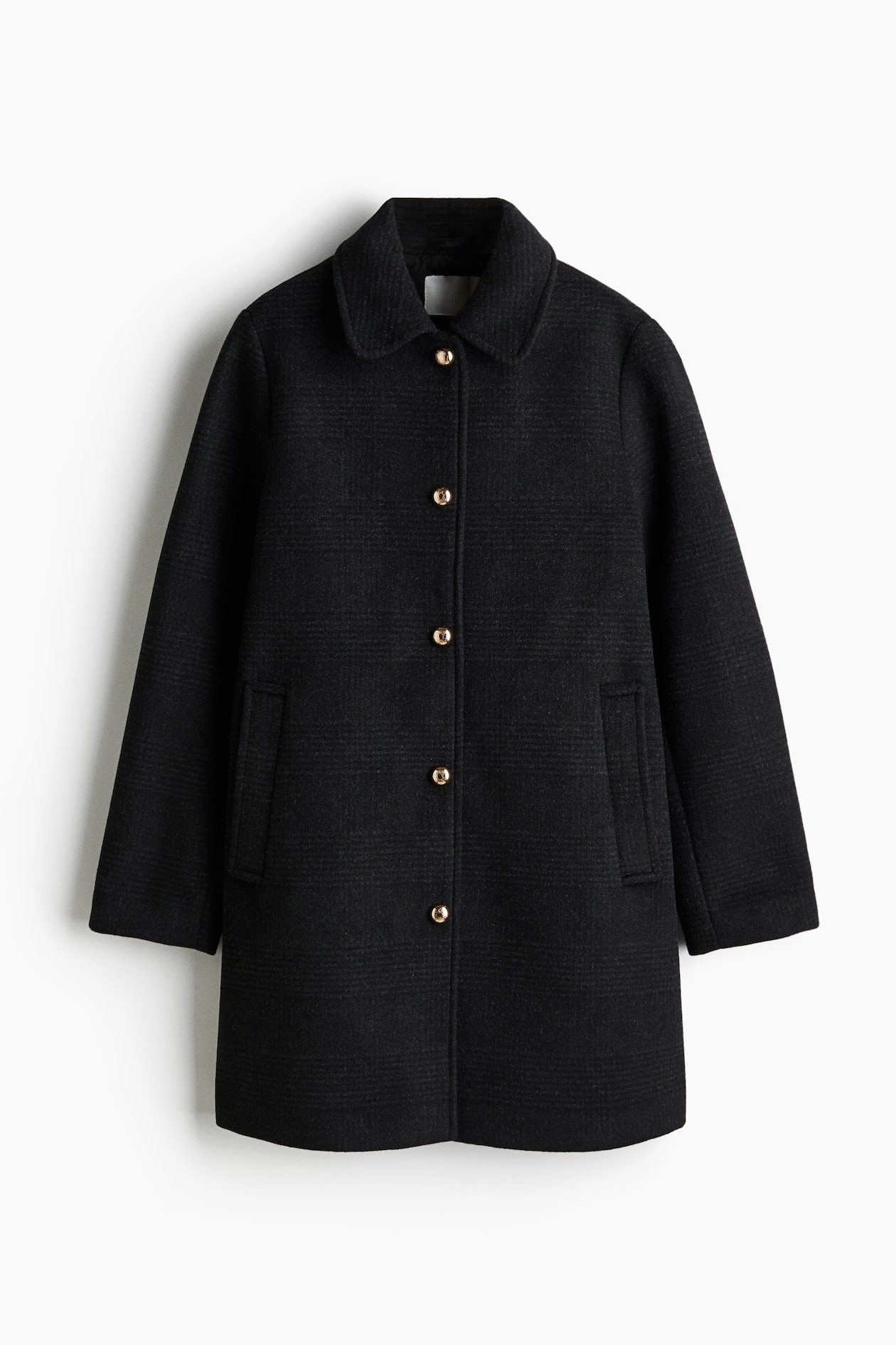 Women's Black Wool-Blend Car Coat | H&M CA
