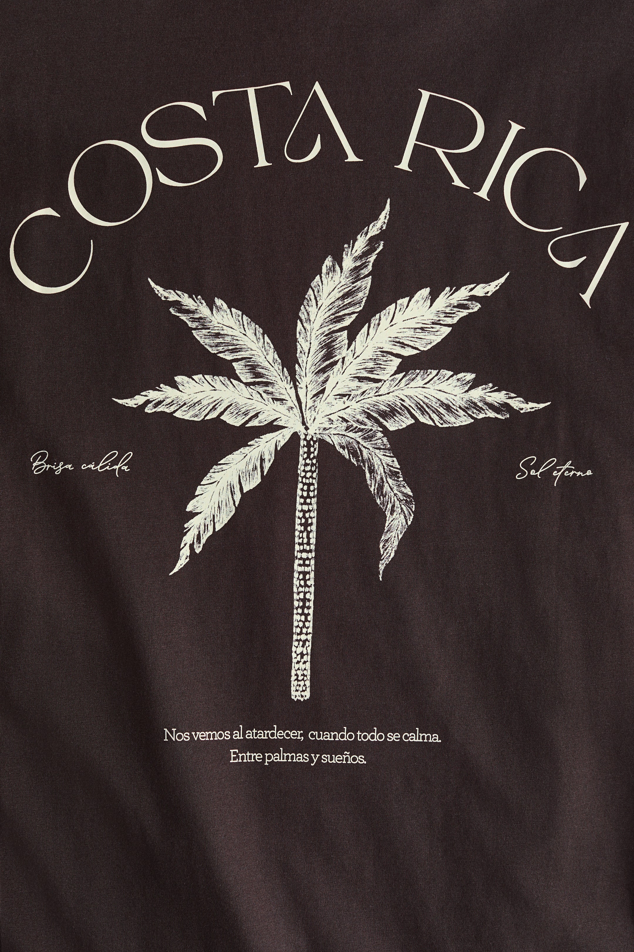 Oversized jersey top - Dark brown/Costa Rica - Ladies | H&M HK