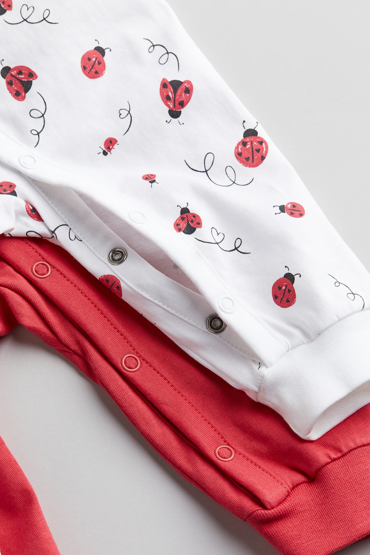 Red/ladybug 2-pack Patterned Cotton Pajamas for kids - Long sleeve ...