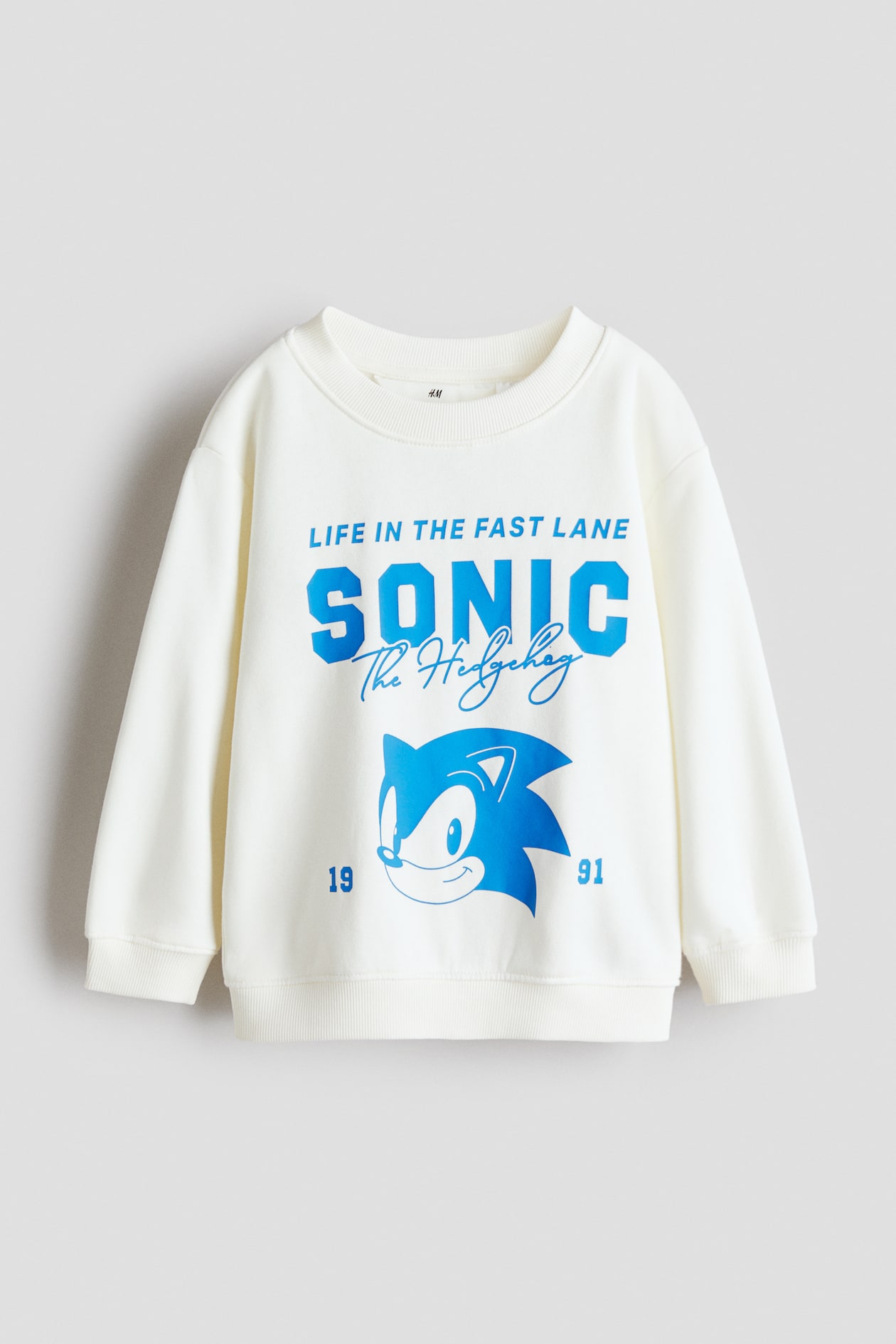 Print-motif sweatshirt - White/Sonic the Hedgehog - Kids | H&M IN