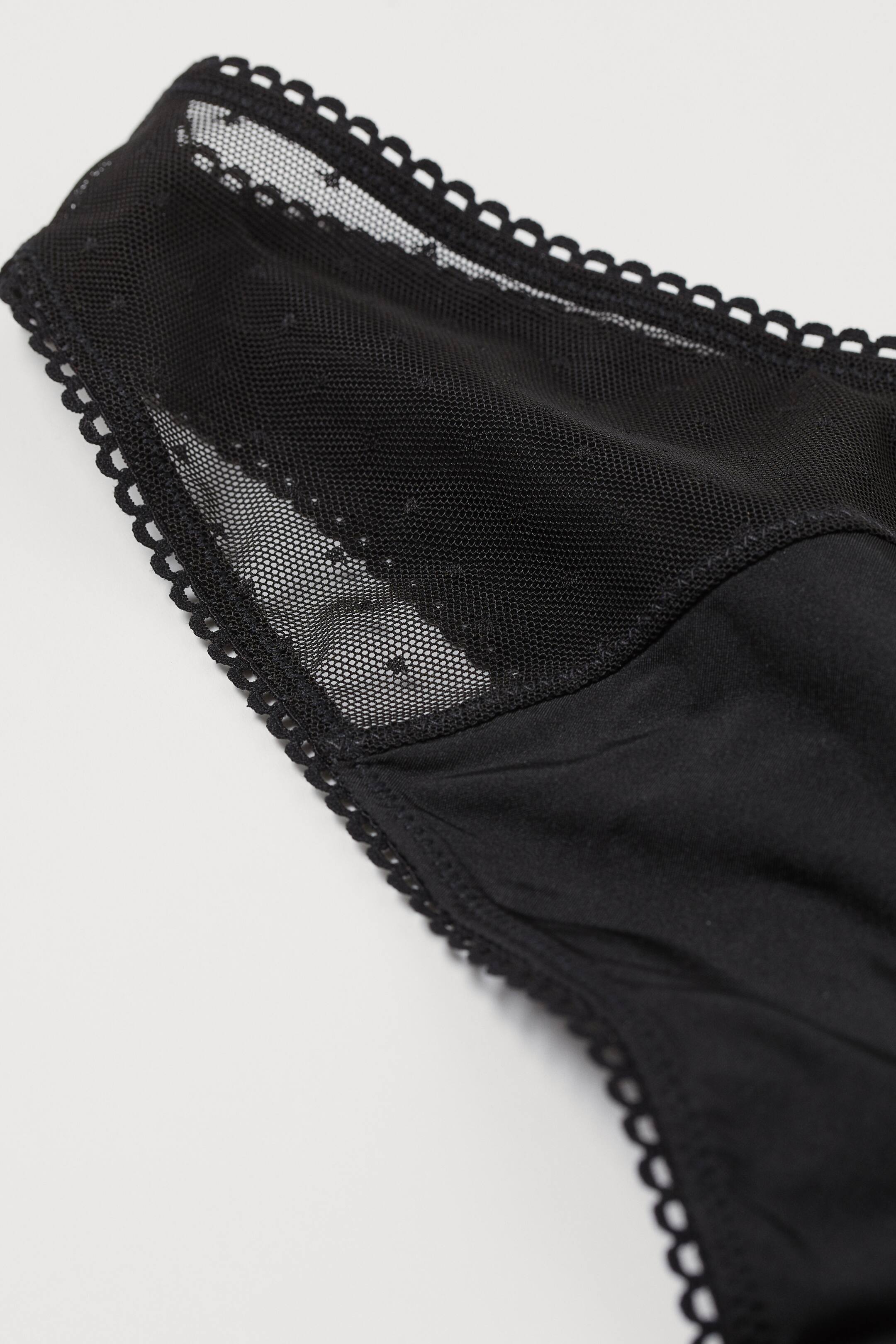 Microfiber Brazilian Briefs - Regular waist - Black - Ladies | H&M US