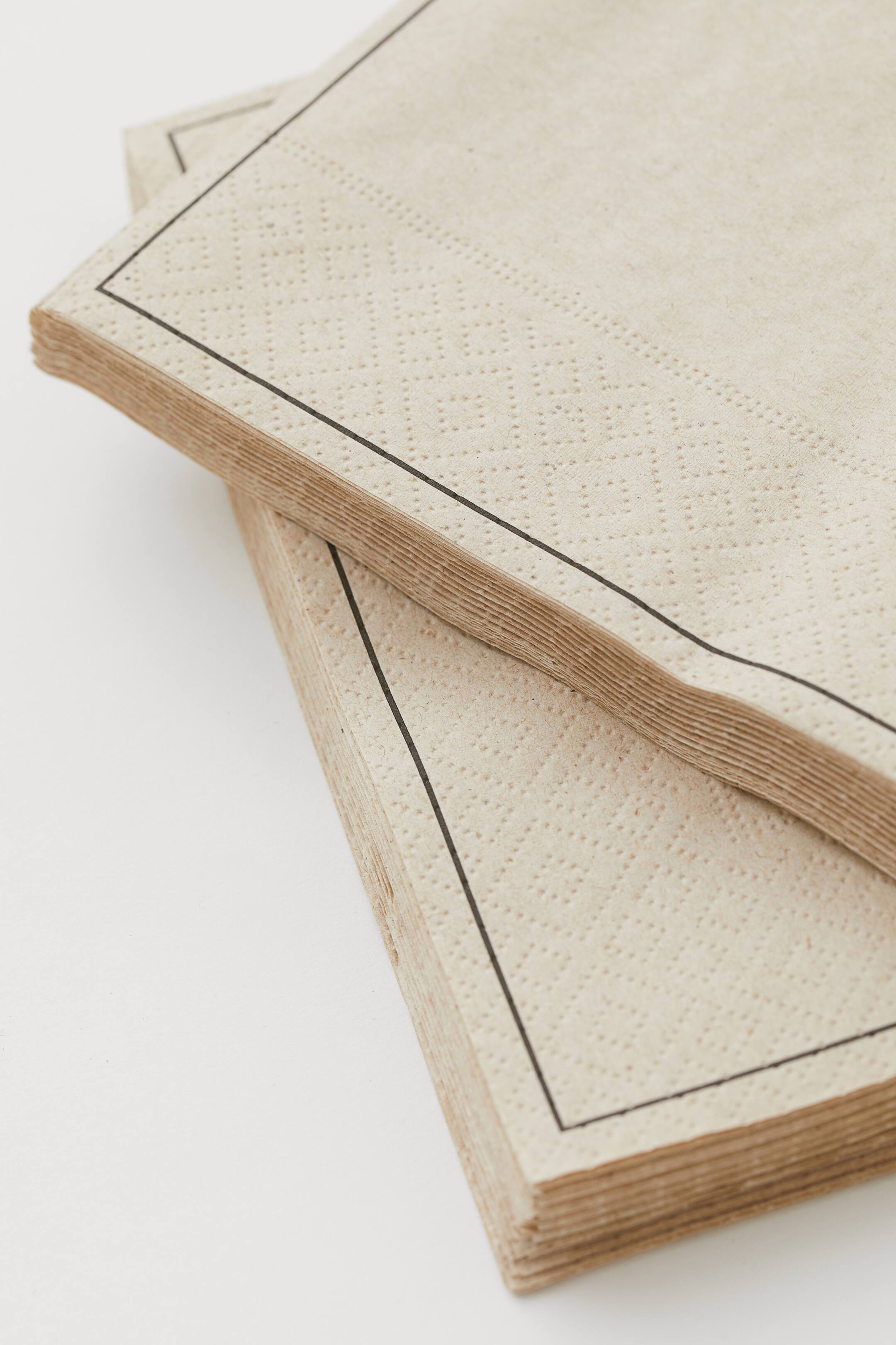 25-pack paper napkins - Beige - Home All | H&M GB