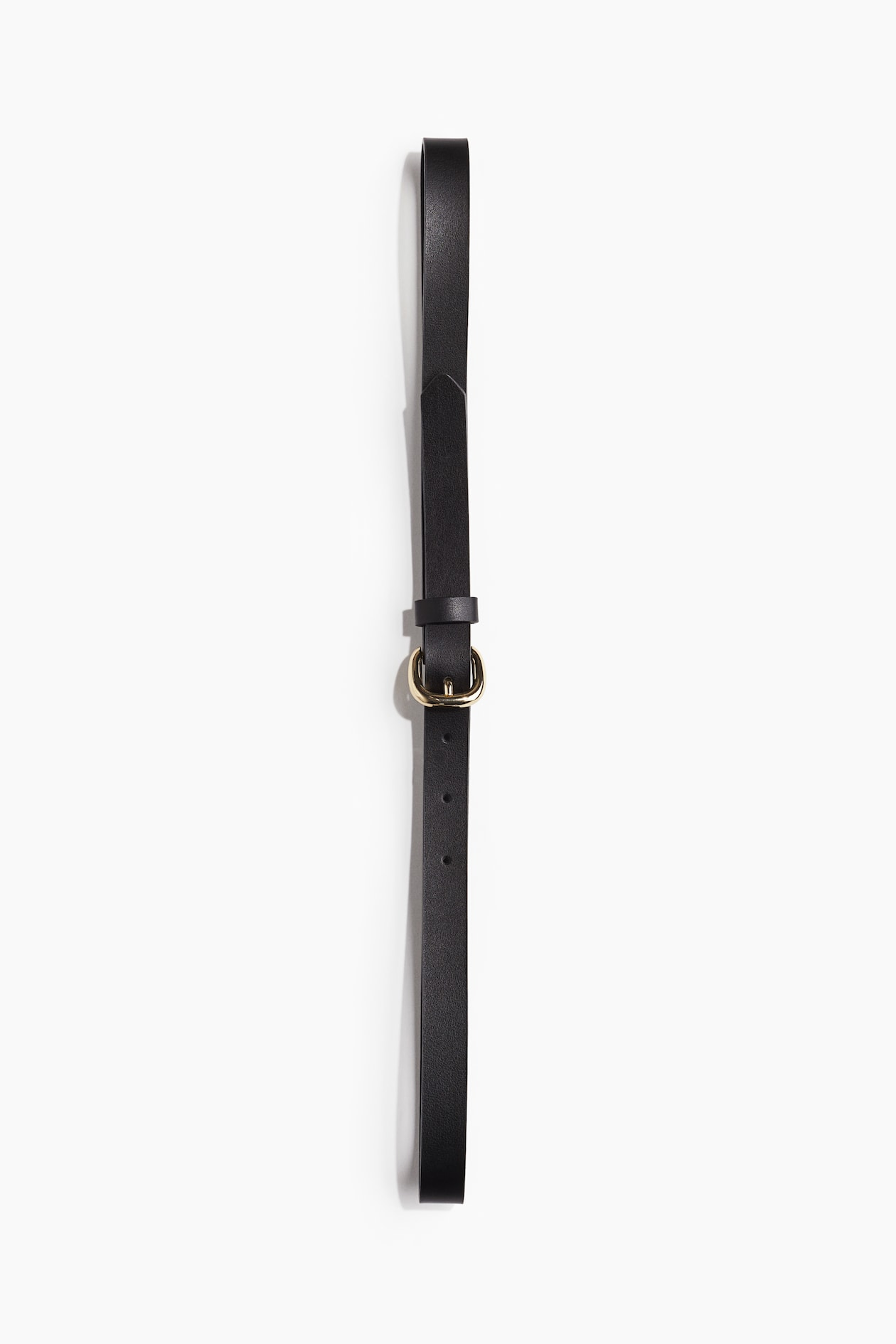 Women's Black Narrow Leather Belt | H&M AU