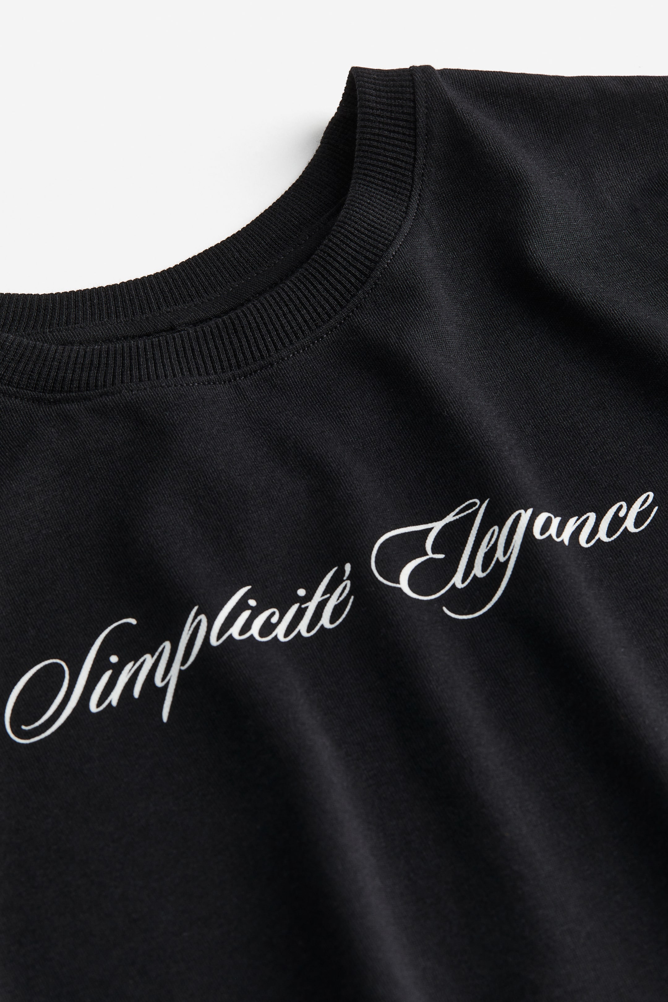 Printed T-shirt - Black/Simplicité Elegance - Ladies | H&M IN