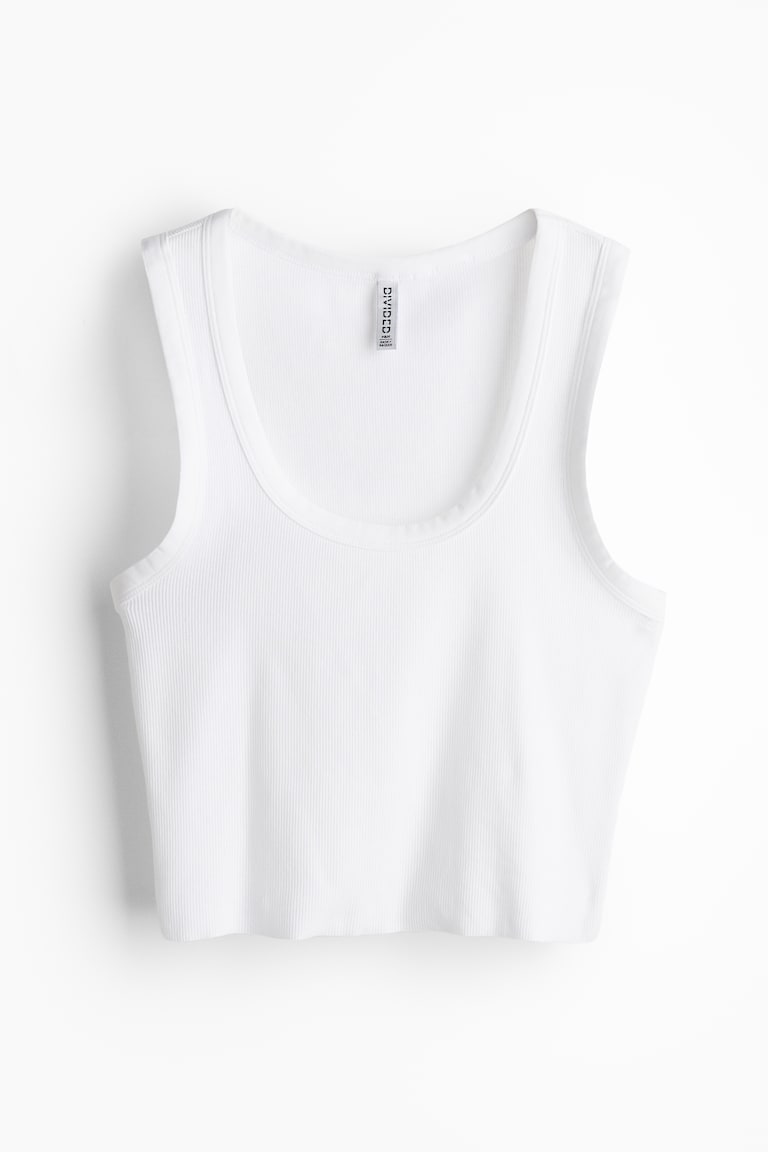 Women's White Short Tank Top | H&M US