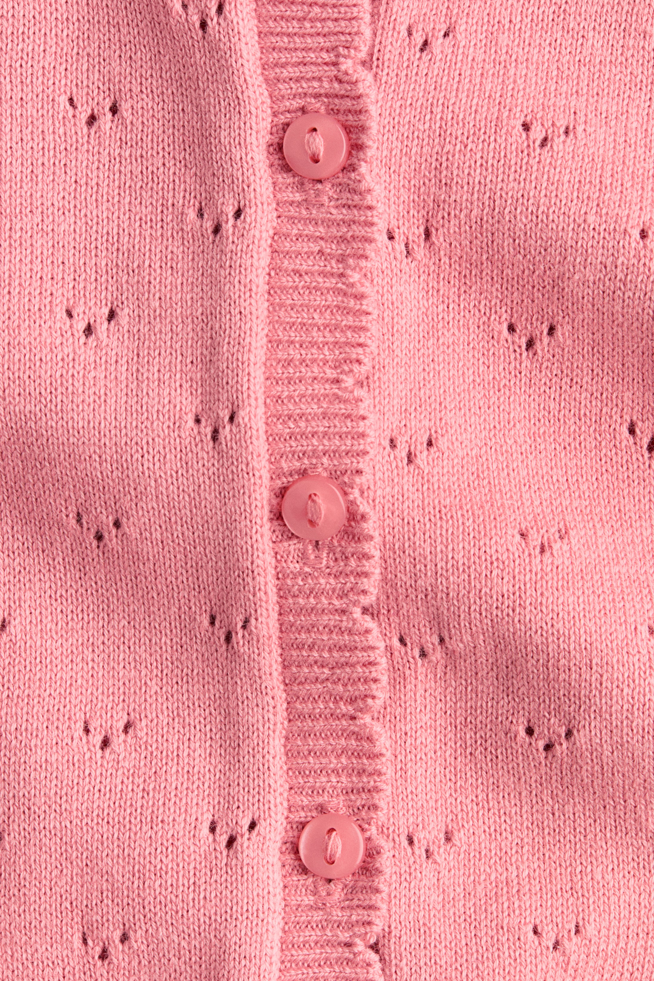 Cotton Pointelle Cardigan - Pink - Kids | H&M US