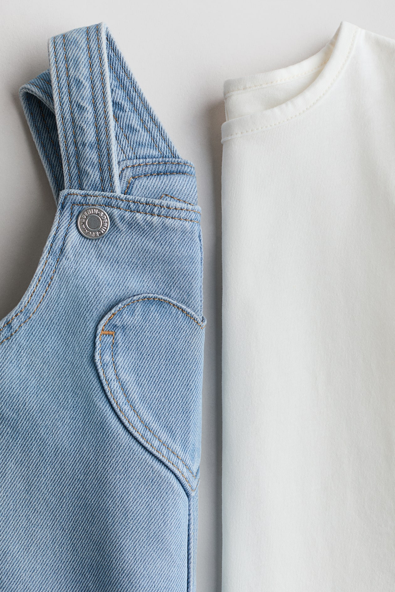 2-piece cotton set - Light denim blue - Kids | H&M IE