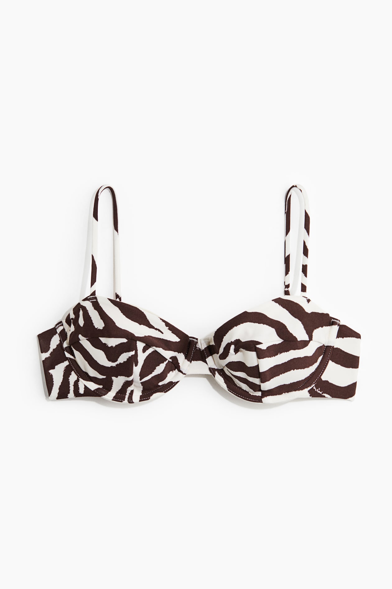 Women's Cream/zebra print Bikini Top | H&M CA
