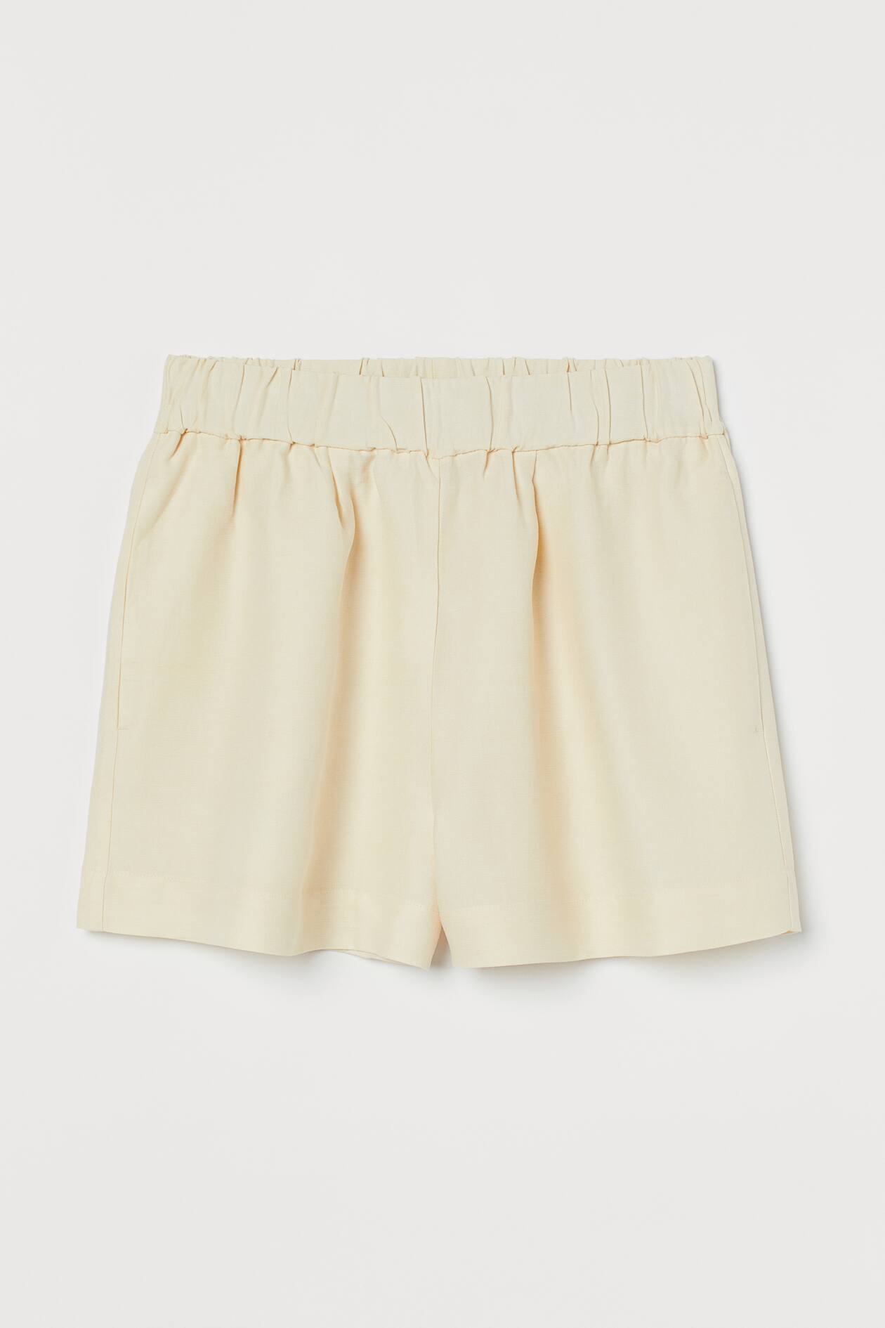 Pantalón corto con lino - Crema - MUJER | H&M ES