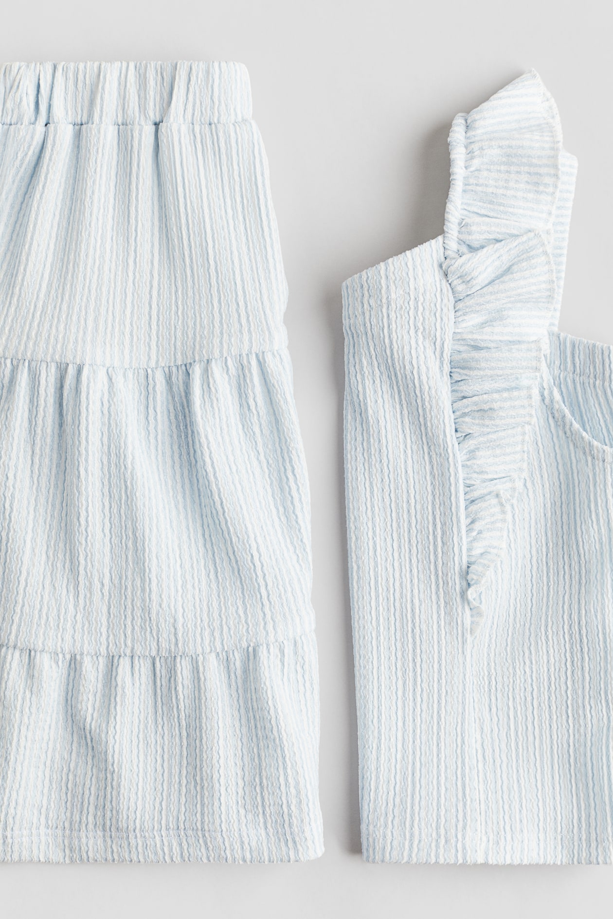Light blue 2-piece Top and Skirt Set for kids | H&M CA