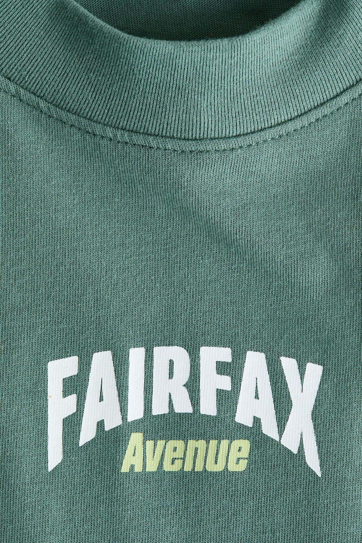 Cotton T-Shirt with Printed Motif - Green/Fairfax Avenue - Kids | H&M PH