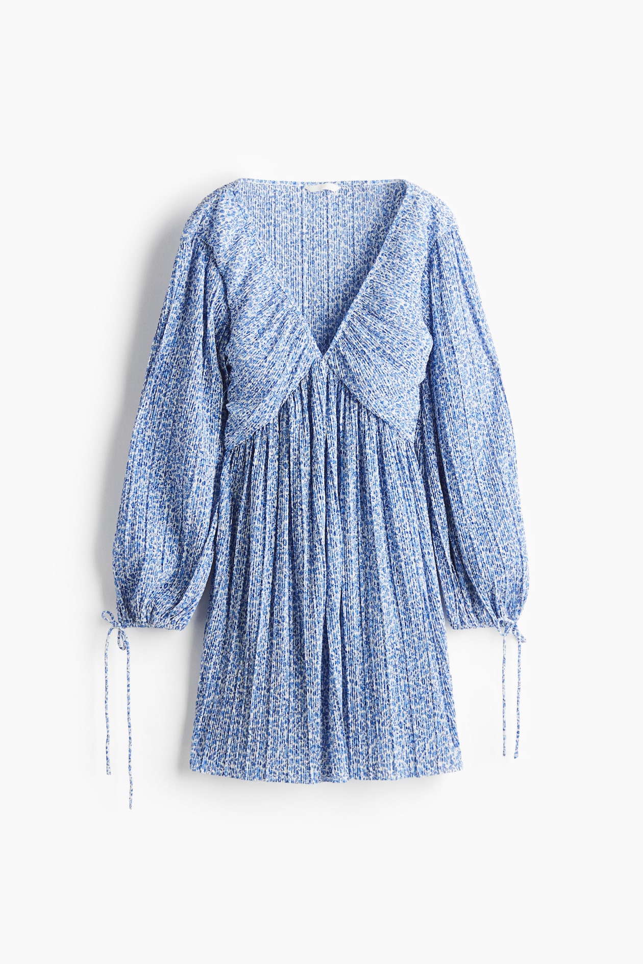 Plissé dress - Cream/Floral - Ladies | H&M MY