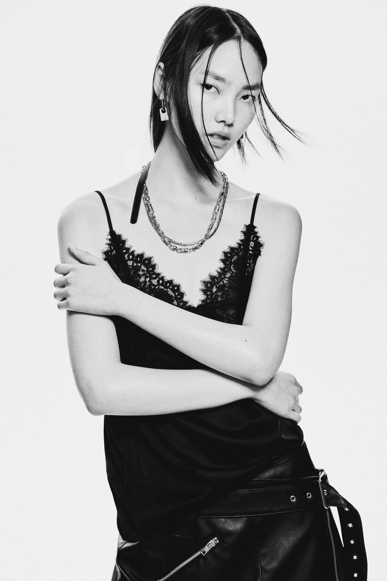 Top de alças com renda - Preto - SENHORA | H&M PT