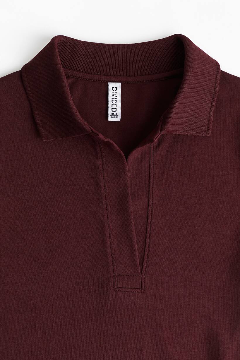 Women's Burgundy Bodycon polo dress | H&M IN