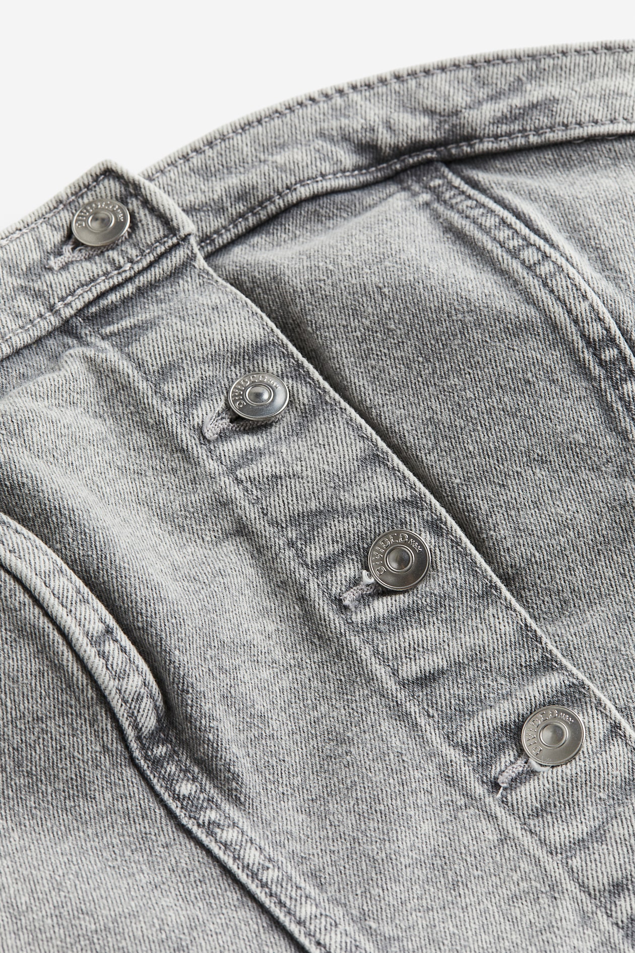 Women's Light gray Denim Bustier-style Top | H&M PH