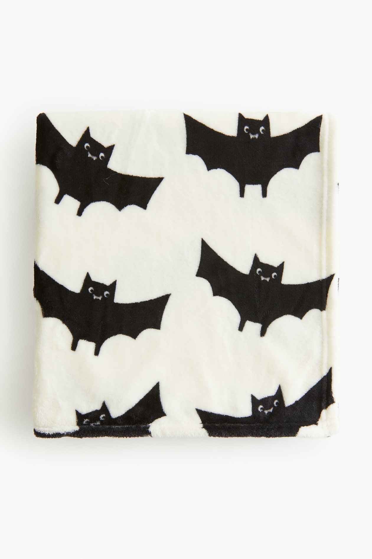 Patterned Fleece Throw - White/bats - Home All | H&M US