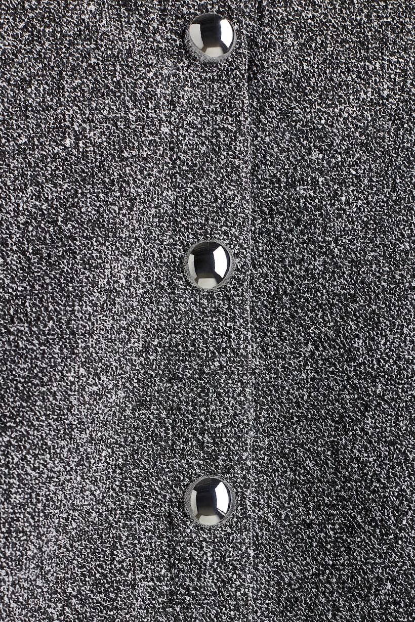 Shoulder-pad cardigan - Black marl - Ladies | H&M IN