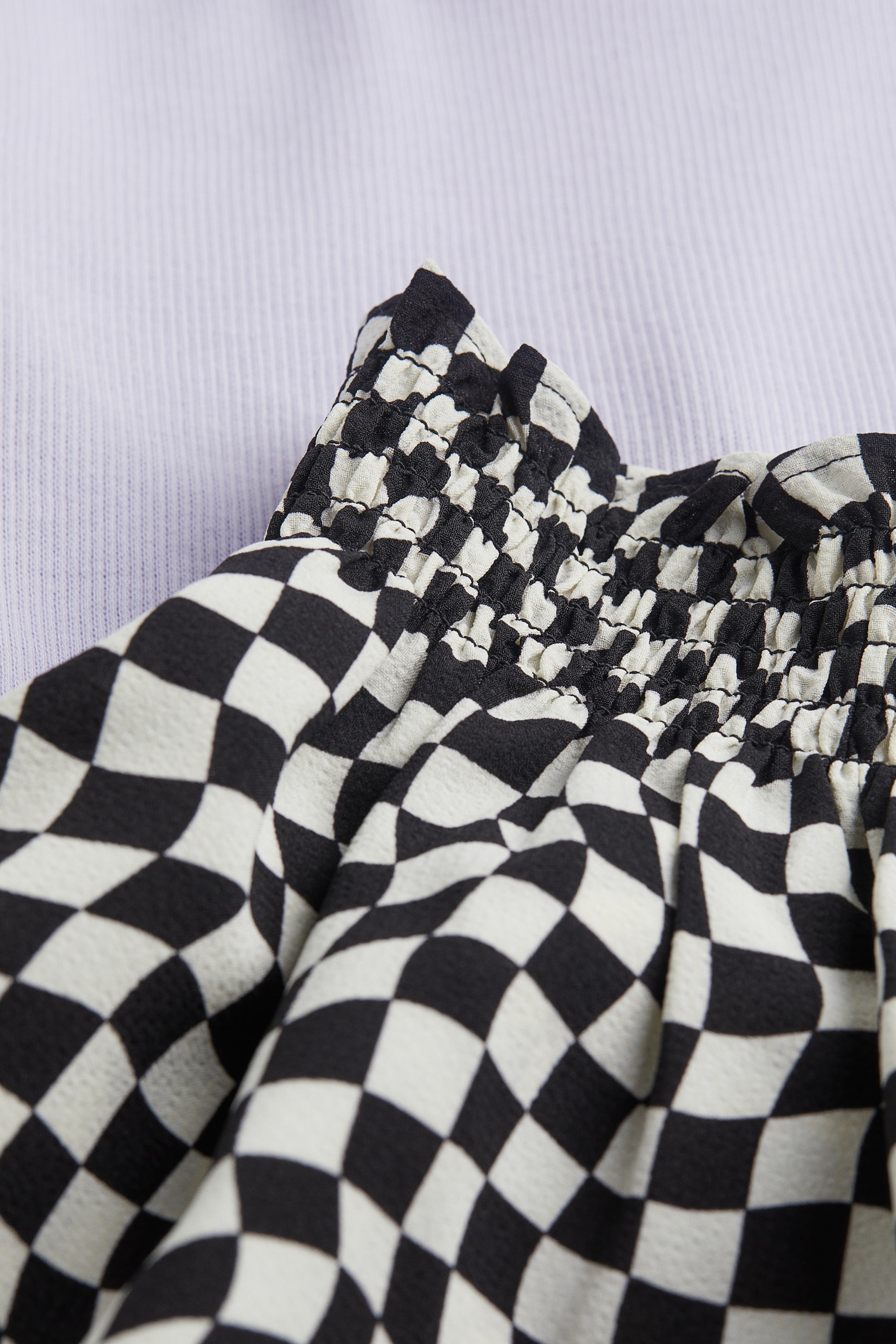 Light purple/checked 2-piece Cotton Set for kids | H&M US