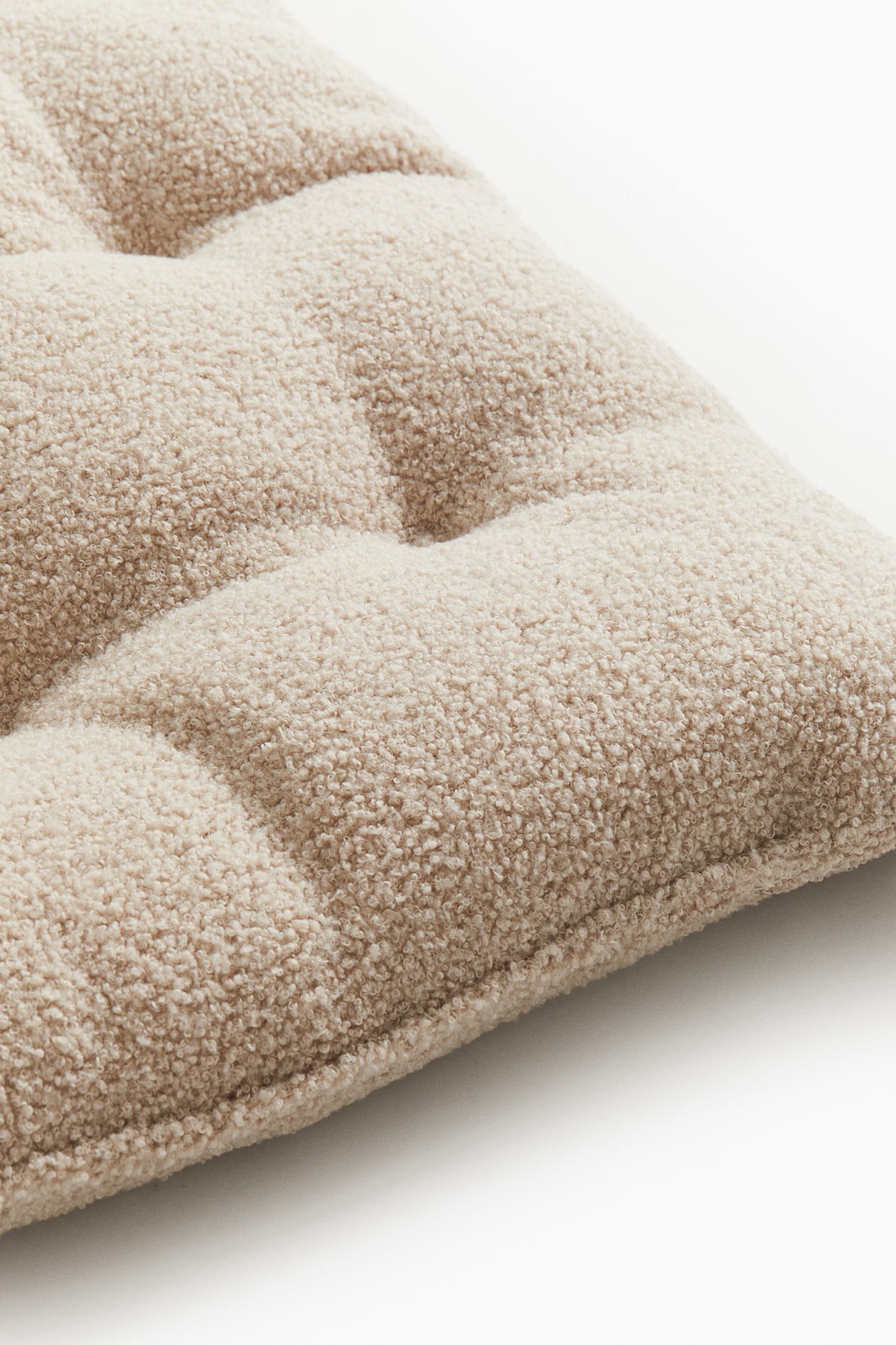Light beige Rectangular Teddy Fleece Seat Cushion at H&M Home | H&M CA