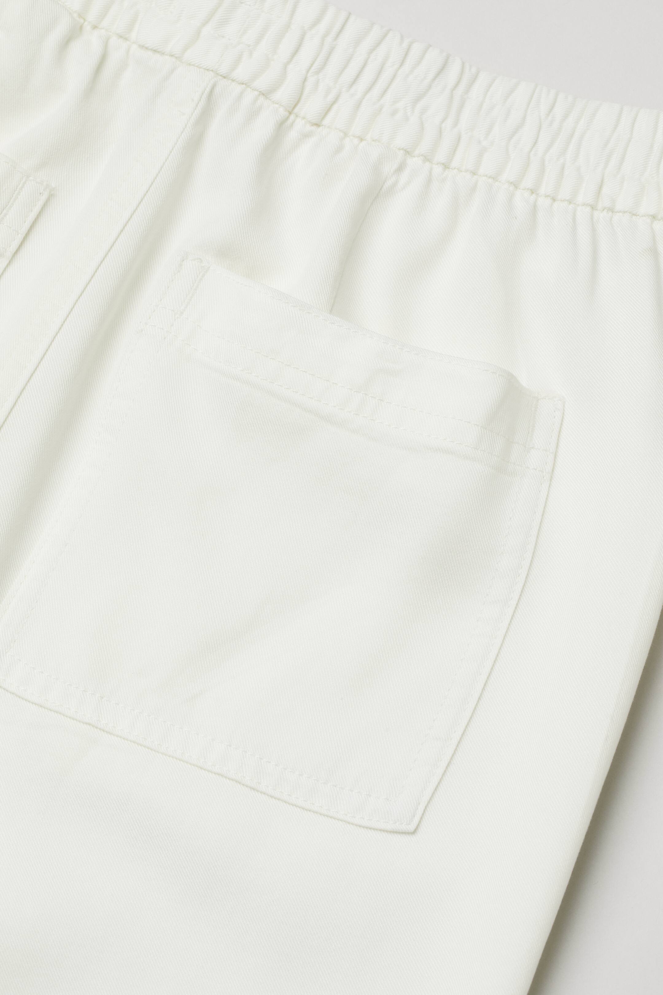 Modal Twill Pants - White - Ladies | H&M US