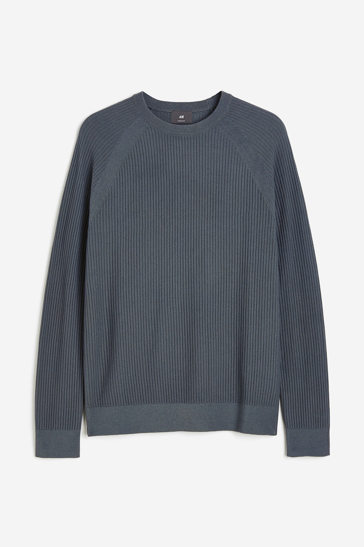 Men’s Dark grey Knitted jumper Muscle Fit | H&M GB