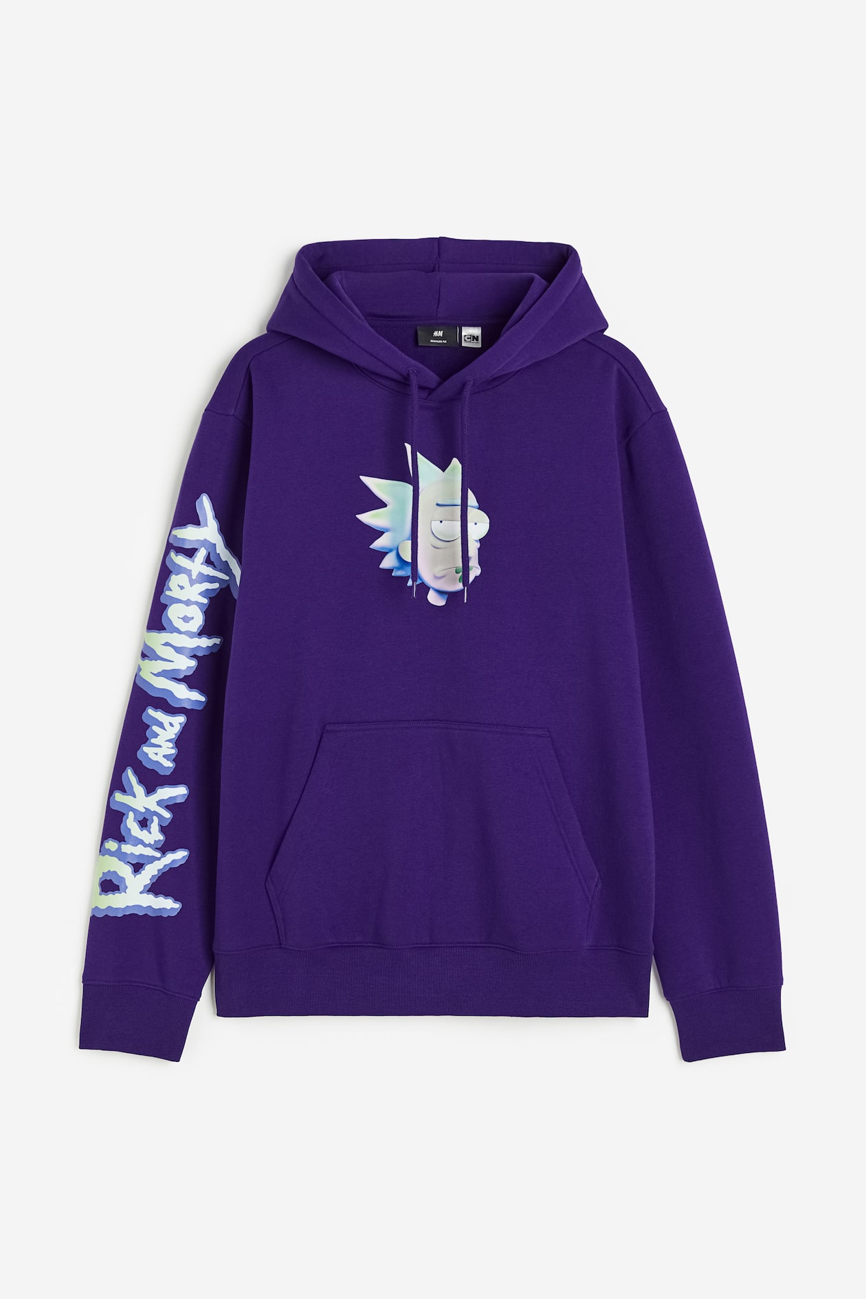 Regular Fit Hoodie - Dark purple/Rick and Morty - Men | H&M US