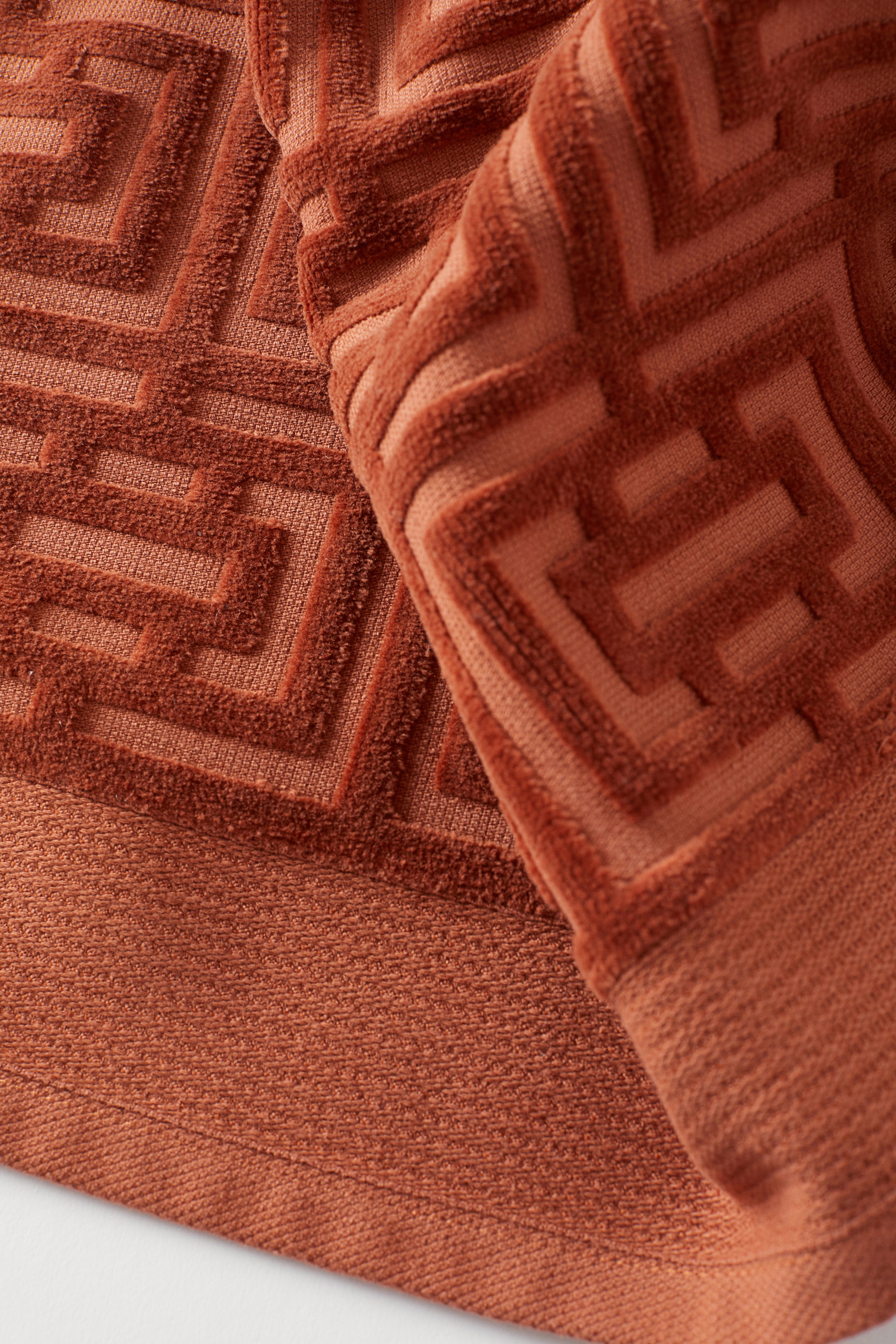 Jacquard-weave Hand Towel - Rust brown - Home All | H&M CA