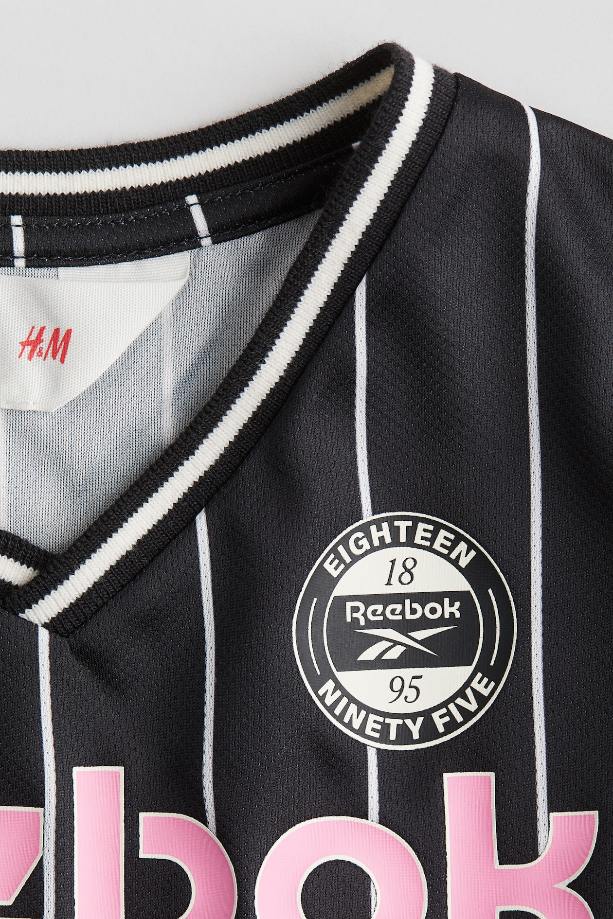 Black/Reebok Printed Soccer Shirt for kids | H&M US