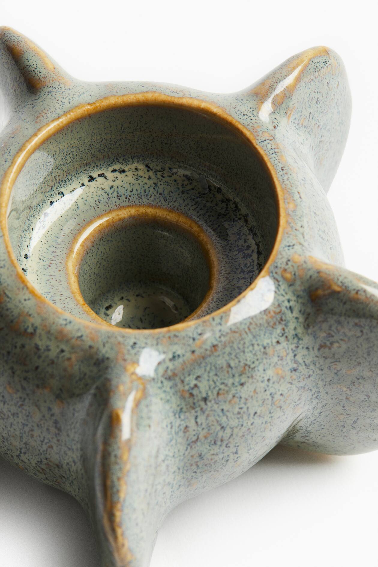 Turquoise Stoneware Candlestick at H&M Home | H&M US