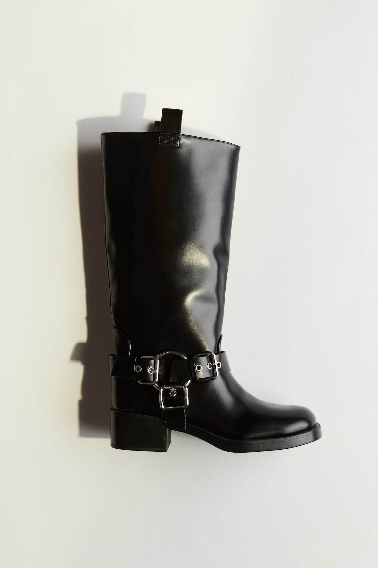 Knee-High Biker Boots - Black - Ladies | H&M US