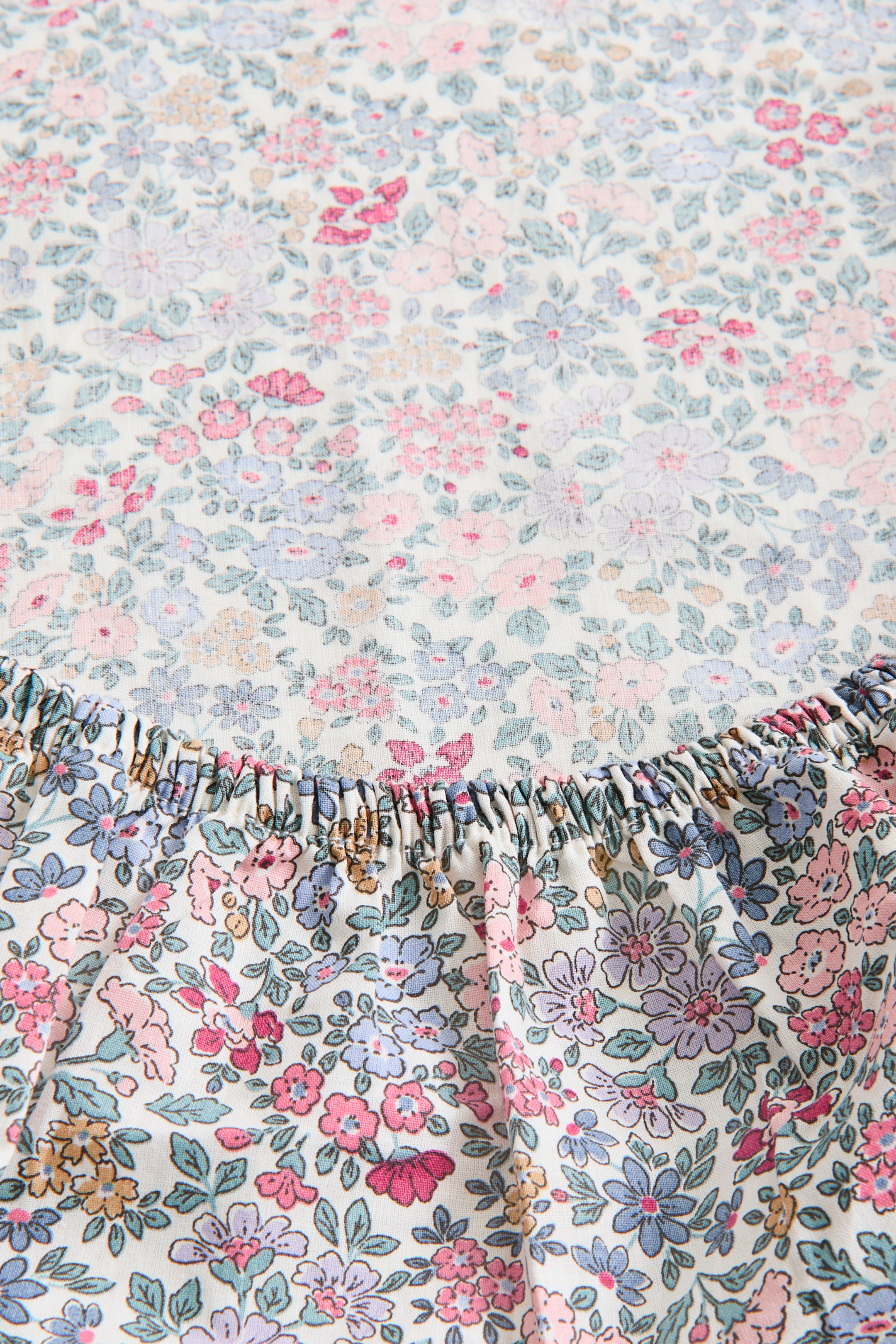 Drap-housse en percale de coton - Crème/fleuri - HOME | H&M BE