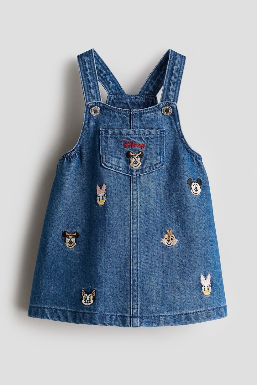 Vestido overol con diseño estampado - Azul denim/Mickey Mouse - Kids ...