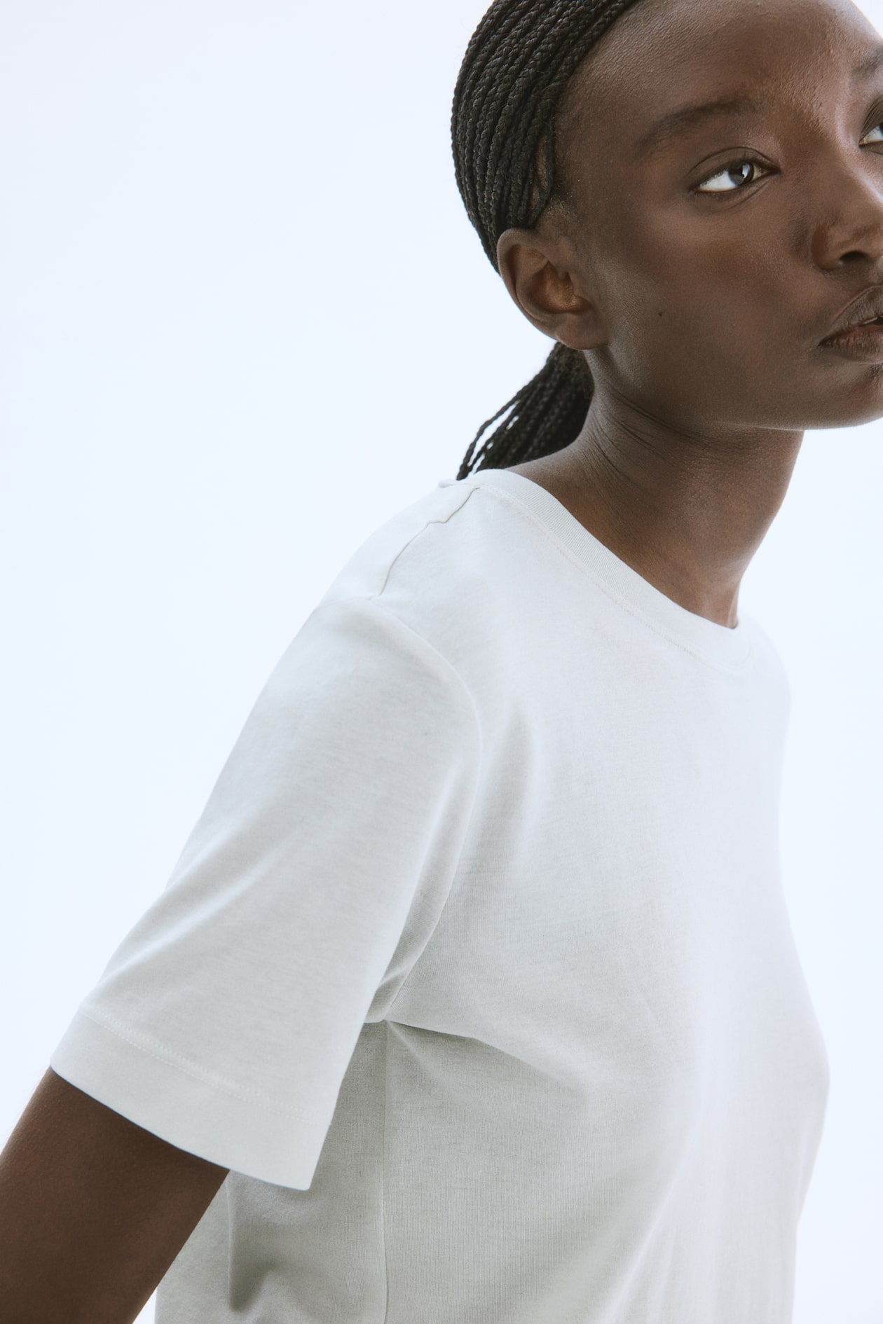 Silk-blend T-shirt - Light gray-green - Ladies | H&M US