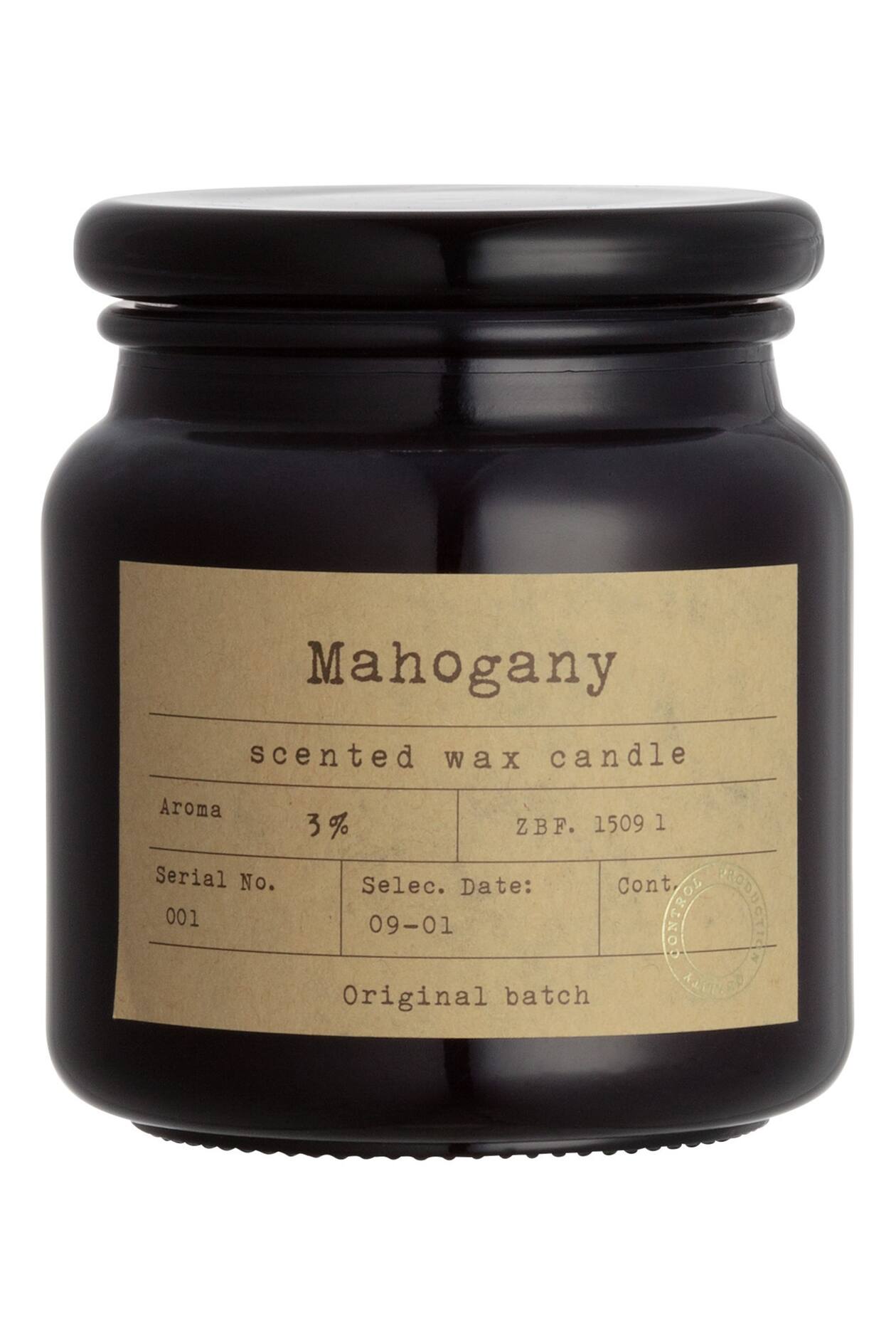 Scented candle in a glass jar - Black/Mahogany - Home All | H&M GB