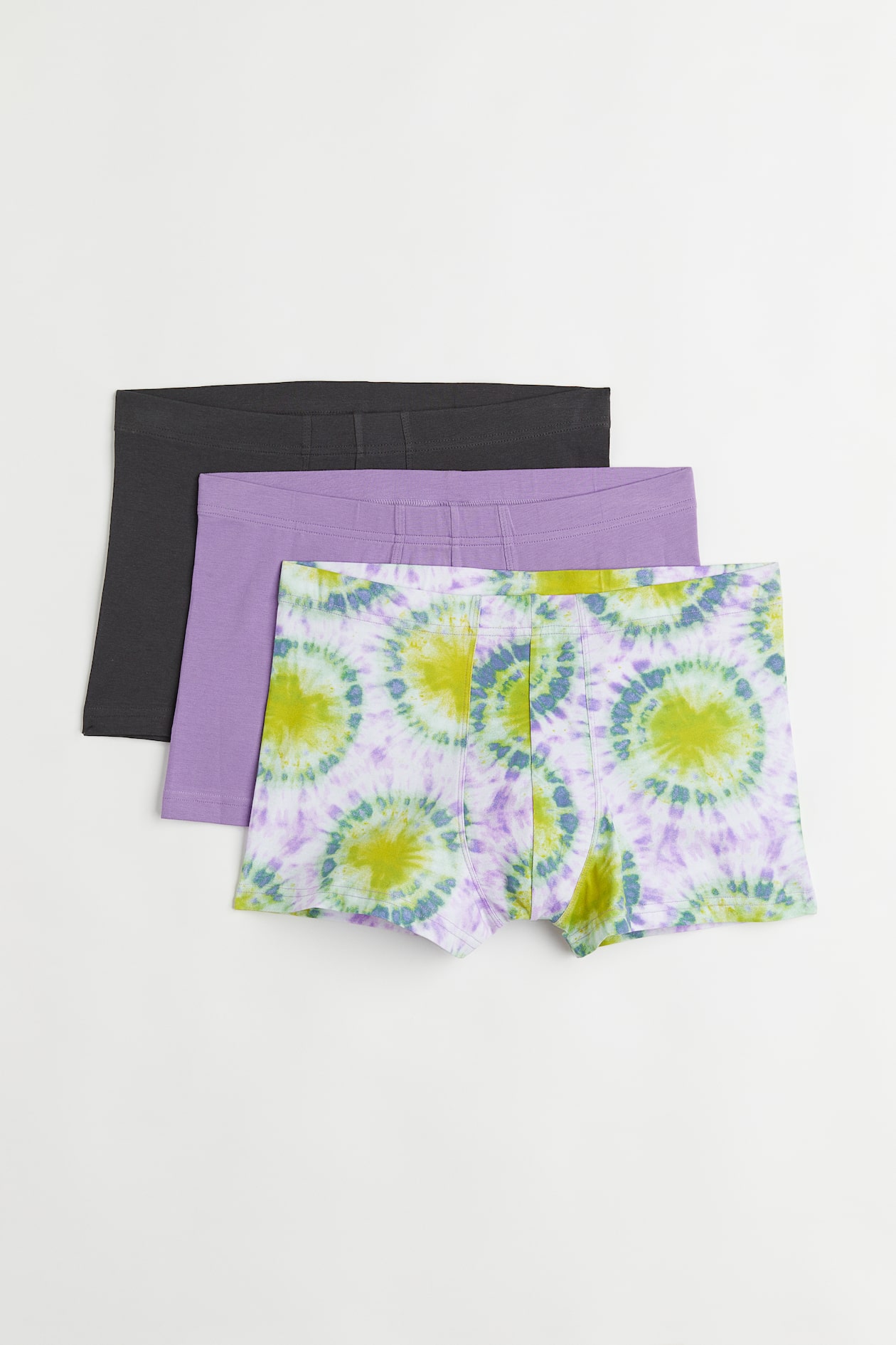 3-pack de bóxers trunk de algodón - Morado/Batik - Men | H&M MX