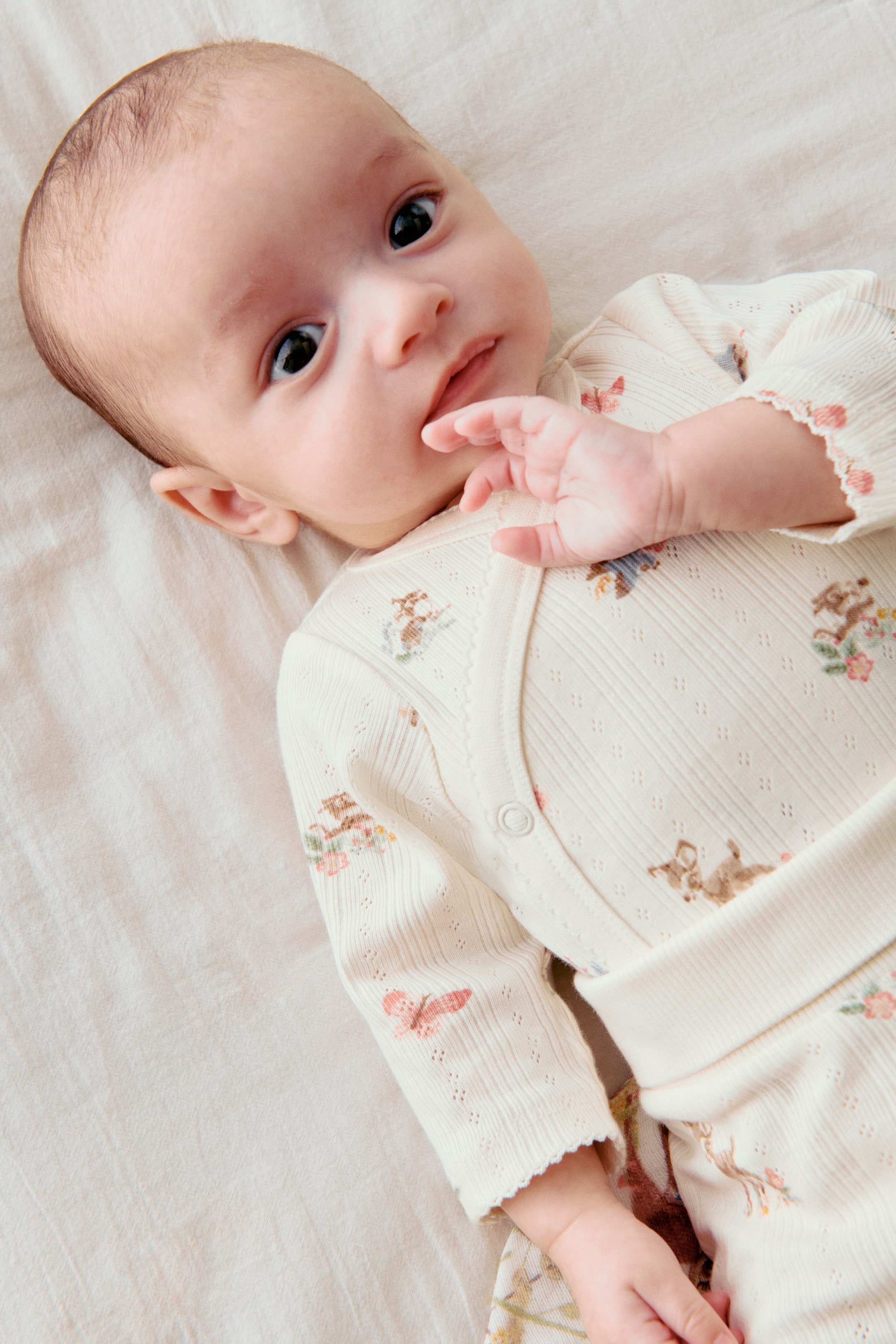 Light beige/Bambi 2-Piece Printed Cotton Set for kids | H&M CA