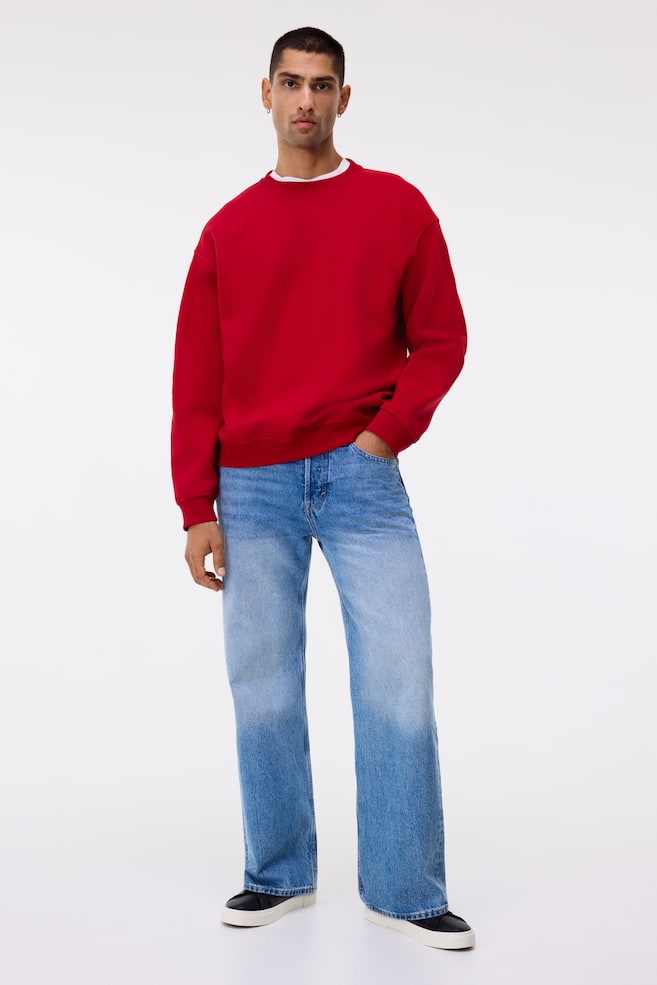 Men’s Red Loose Fit Sweatshirt | H&M IN