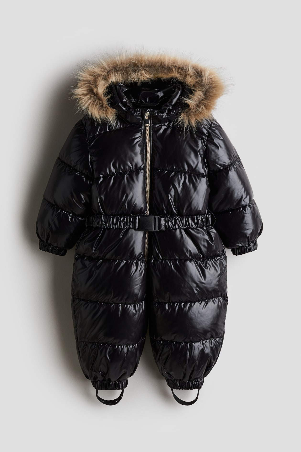 Black Quilted snowsuit for kids | H&M GB