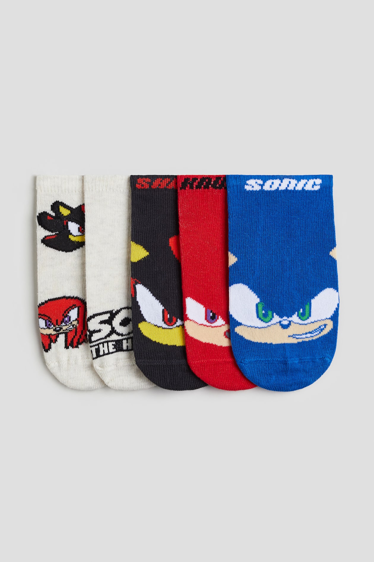 Bright blue/Sonic the Hedgehog 5-Pack Ankle Socks for kids | H&M US